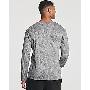 Real Essentials Mens Long Sleeve T-Shirt Fishing Swim Hiking Beach UV UPF SPF Sun Protection Workout Clothes Quick Dry Fit Gym Tee Shirt Athletic Active Running Sport Top Water, Set 5, XXL, Pack of 4