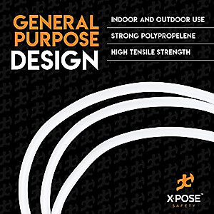 Plastic Clothesline - 100' Plastic Clothes Line - White Outdoor Weather Resistant - Synthetic Cord for Hanging and Drying Clothing & Laundry - Plastic Rope Clothes Line String for Pulley