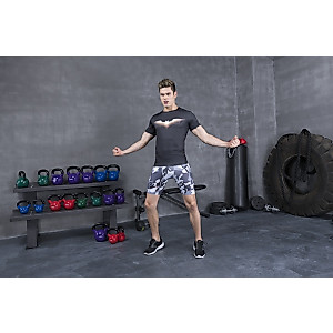 Red Plume Men's Compression Fitness Shirt,Bat Printing Sports Wicking T-Shirt (XXL) Black