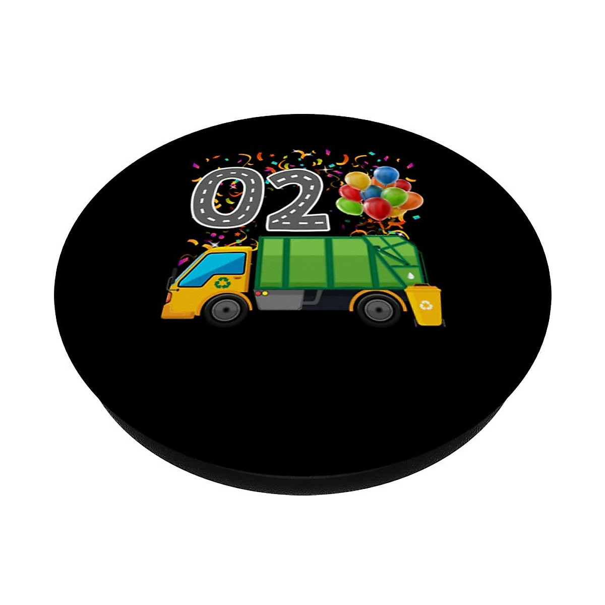 Happy O2 Waste Picker Dumpster Garbage Truck PopSockets Swappable PopGrip