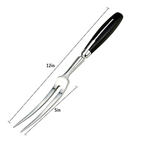 Kakamono Carving Fork Stainless-Steel Curved Meat Fork 12"