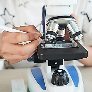 AmScope M158C-2L-E Digital Cordless Compound Monocular Microscope, WF10x and WF25x Eyepieces, 40x-1000x Magnification, Upper and Lower LED Illumination with Rheostat, Brightfield, Single-Lens Condenser, Coaxial Coarse and Fine Focus, Plain Stage, 110V or