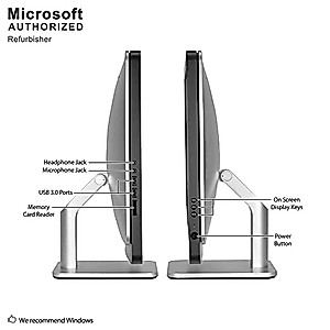 DELL Optiplex 9020 All In One FHD (1920 x 1080) Business PC, Intel 4th Gen Quad Core i5-4570S, 8GB Ram, 500GB HDD, HDMI, VGA, WIFI, DVD-RW, Bluetooth, USB 3.0, Win 10 Pro (Renewed)']