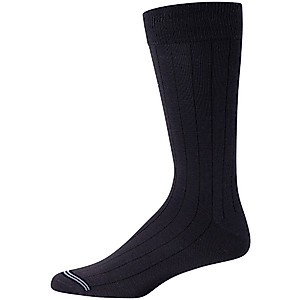 Nautica Men's Dress Socks - Solid Crew Socks (10 Pack), Size 6-12.5, Khaki/Navy/Black