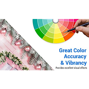 Funnytree 7x5FT Pink Christmas Photography Backdrop Xmas Tree Santa Brick Wall Door Dream Background for Girl Kids Holiday Birthday Party Supplies Banner Decor Photo Booth Studio Prop Gifts