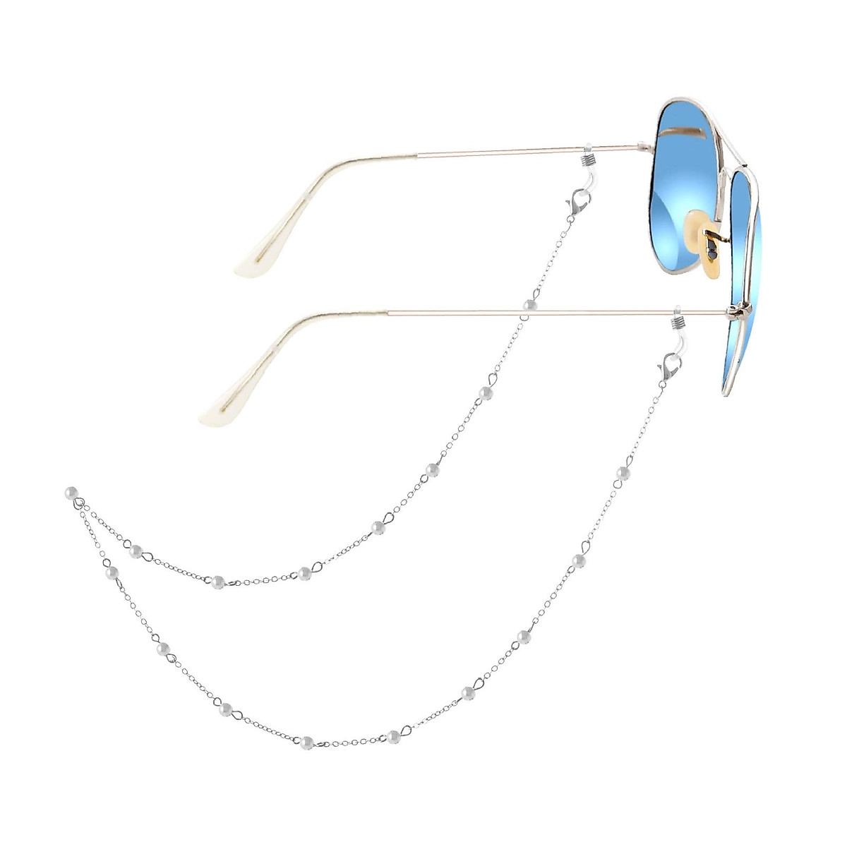 Sither Pearl Sunglasses Chian Reading Glasses Chain Strap Necklace for Women