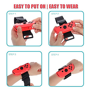 ECHZOVE Wrist Bands for Switch Dance 2024 2023 2022, Fit for Children’s Wrist or Thin Wrist - 3.15-7.5 inches Wrist Circumference (2 Packs)