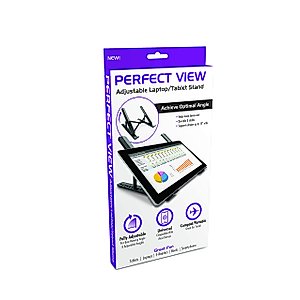 Perfect View Adjustable Laptop and Tablet Stand - Folds & Expands for Travel New