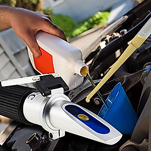 Refractometer with ATC,Antifreeze Refractometer,Car Antifreeze System Glycol Propylene Ethylene Windshield Fluid Refractometer Automatic Temperature Compensation ATC (°C)