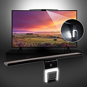 GE Enlighten HD Hover Antenna with Bias Lighting, Long Range, Mounts Directly on TV, Passive, 53592