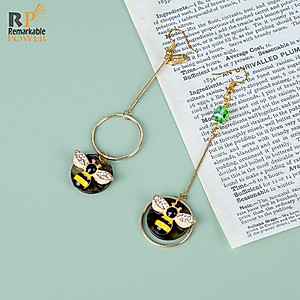 RP Remarkable Power, 40 Pack Bee Charm Pendants with Rhinestone Alloy Honeycomb Charms for DIY Jewelry Making