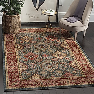 SAFAVIEH Mahal Collection 3' x 5' Navy / Red MAH655C Traditional Oriental Non-Shedding Living Room Bedroom Accent Rug