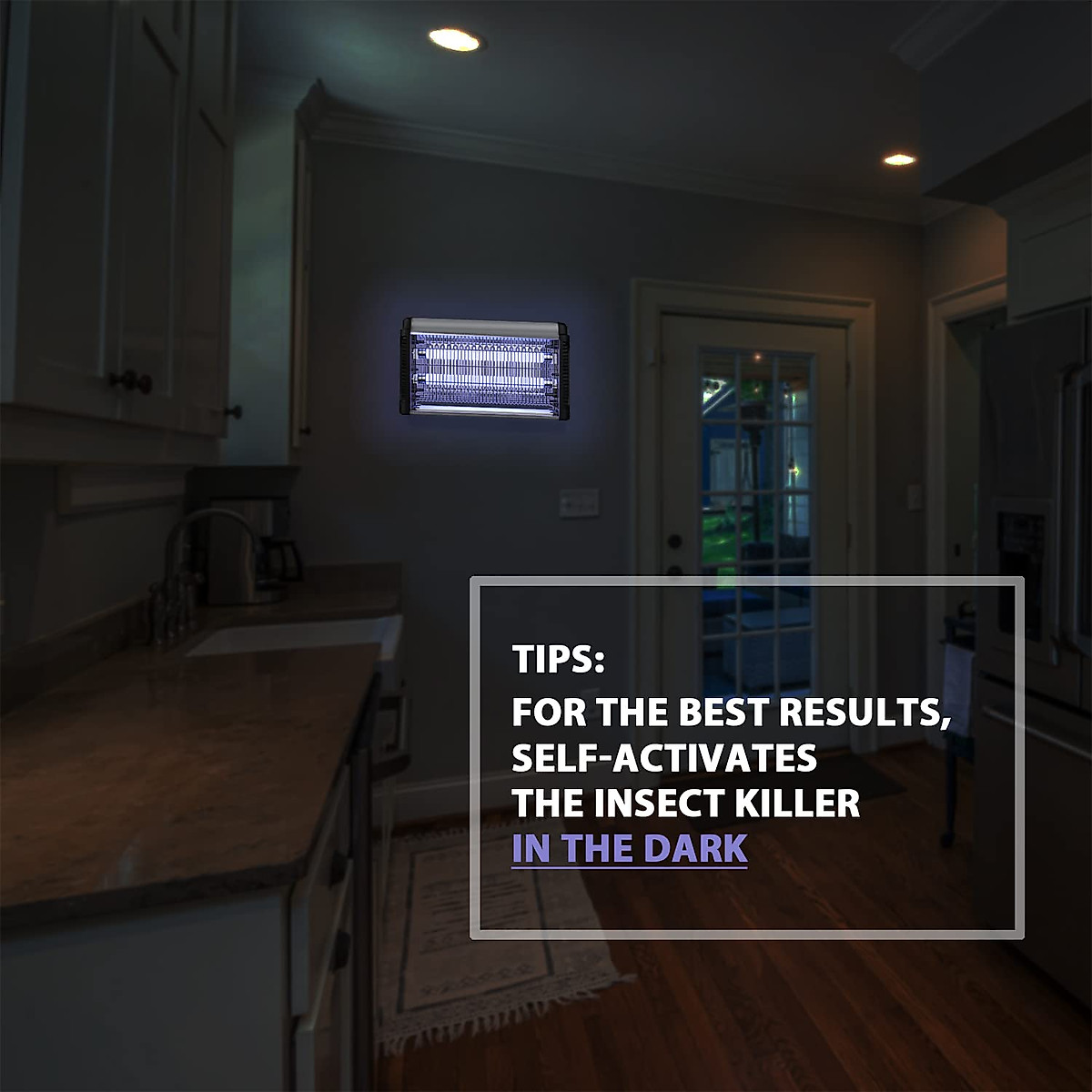 Longchin Indoor Electric Insect Killer & Bug Zapper(20W), Mosquito, Bug, Moth, Fly Killer - Powerful 2800V Grid - 2-Pack Replacement Bulbs Included - for Residential & Commercial Indoor Use Only