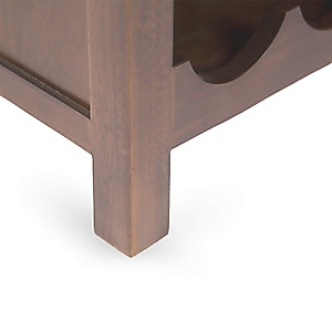 Christopher Knight Home Eirinn Acacia Wood with Faux Wood Overlay Wine Rack, Dark Oak