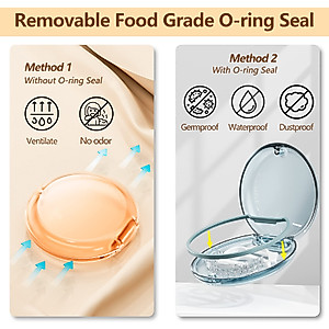 Retainer Case, 2 Pack Orthodontic Mouth Guard Case with Magnetic Closure Hinged Lid, Portable Slim Night Guard Case, Easy to Clean Aligner Case for Girl, Boy, Women, Men, Teenage, Adult