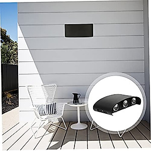 DOITOOL 3pcs Curved Wall Light Outdoor LED Wall Pack Lights Outdoor LED Outdoor Lights LED Modern Indoor Wall Sconce LED Light Fixture Wall Light Fixtures Double Head Lamps Wall Lamp Black