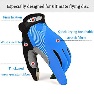 Ultimate Flying disc Gloves Ultimate Grip and Disc Gloves Breathable Non-Slip Sport Cycling Golf Glove, Improve Throws & Catches 1 Pair