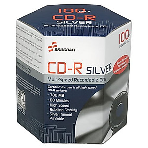 SKILCRAFT Thermal Printable CD-R Discs