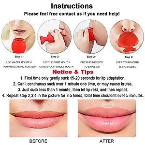 MonLiya Lips Enhancer Plumper Device Lips Silicone Fish Shape Natural Pout Mouth Tool Sexy Lip Mouth