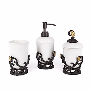 GG Collection Gold Lead 3-Piece Vanity Set