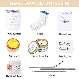 EYDIS Get Well Soon Gifts for Women, Care Package Gift Feel Better Basket Warm After Surgery Recovery Encouragement Gift Thinking of You Box with Coffee Tumbler for Women Friends Female