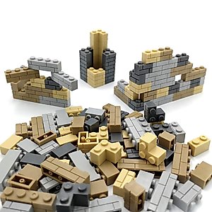 ZHX DIY Block Wall Brick Block City Building Brick Parts and Pieces Compatible with Major Brands Blocks Kid Creative Toys Gifts 120 PCS Multi Color