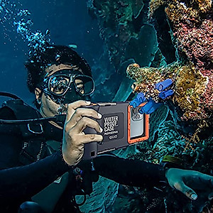 Professional Diving Upgrade Waterproof Protective Case, Outdoor Swimming Snorkeling Surfing Underwater Photo Video Housing for iPhone Galaxy Huawei OnePlus LG Motorola Google Series Smartphones
