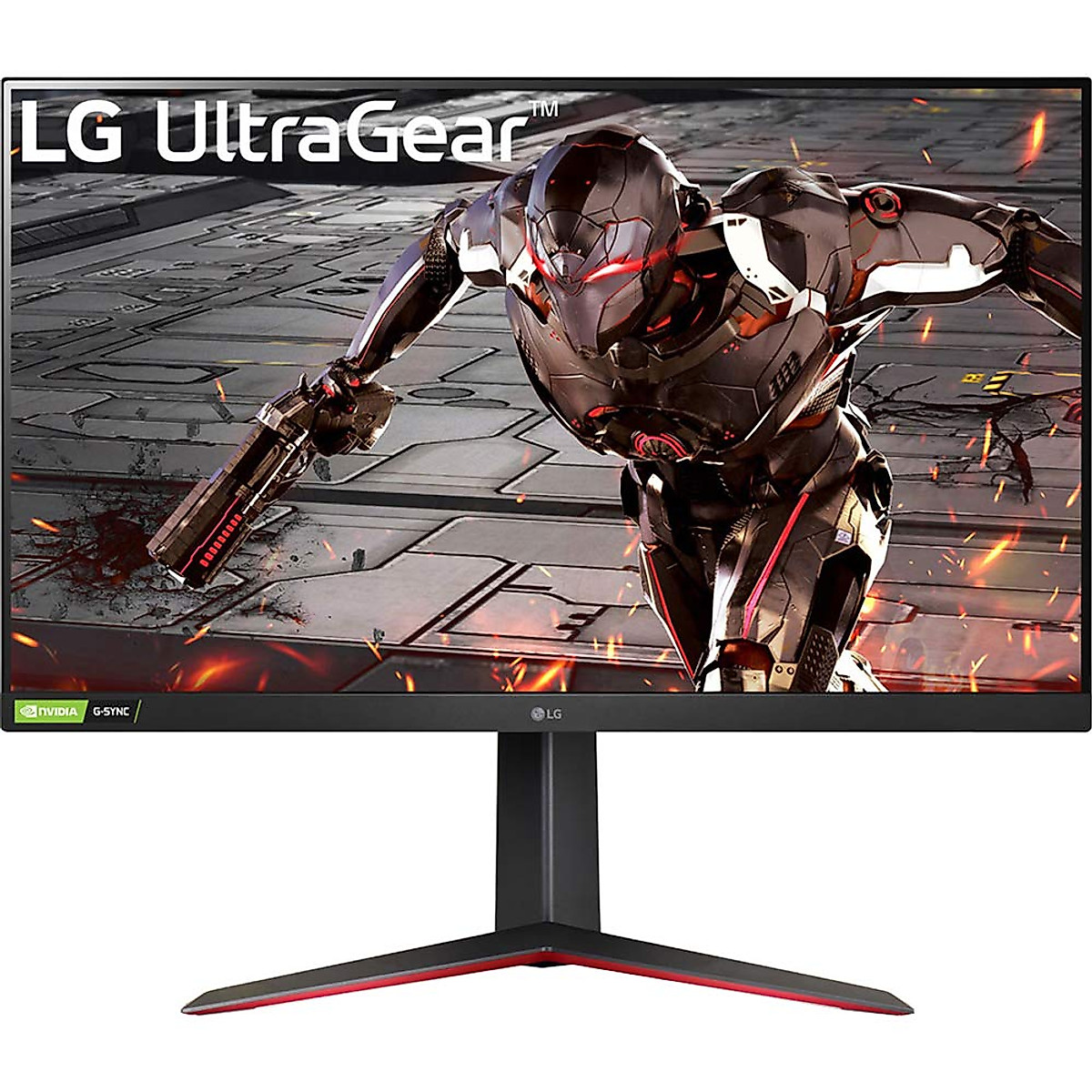 LG 32GN550-B 32" Ultragear FHD 165Hz HDR10 Dual Gaming Monitor with G-SYNC Bundle with Deco Gear Mechanical Keyboard Cherry MX Red + PC Streaming USB Microphone for Gaming