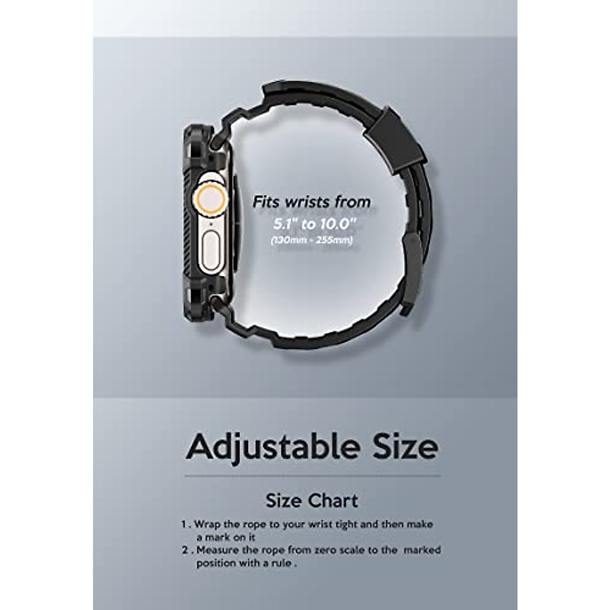 i-Blason Armorbox Compatible with Apple Watch Band [49mm] for Apple Watch Ultra, Rugged Durable TPU Watch Band with 2-Pack Bumper Cases [Built-in Tempered Glass Screen Protector], (Black)