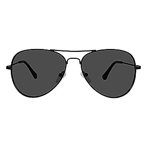 EYEBUYDIRECT Aviator Sunglasses for Women and Men, Scratch-Resistant Sunglasses for Women and Men with UV Protection, Non-Polarized, Good Vibrations - Large