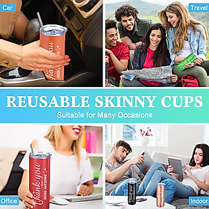Sieral Thank You Gifts Thank You for Being Awesome Stainless Steel Travel Tumbler 20 oz Graduation Appreciation Employee Gift Father's Day Friends Mom Wife Coworker Women Men(Bright Colors, 12 Sets)