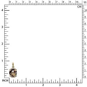 Silvershake 4ct. 11mm Natural Round Shape Smoky Quartz and Topaz 14K Yellow Gold Plated 925 Sterling Silver Pendant