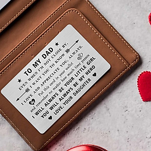 Jzxwan Dad Card Gifts, Best Dad Gifts from Daughter, I Love My Dad Gifts, Happy Dad Birthday Card, Hero Dad Present for Men