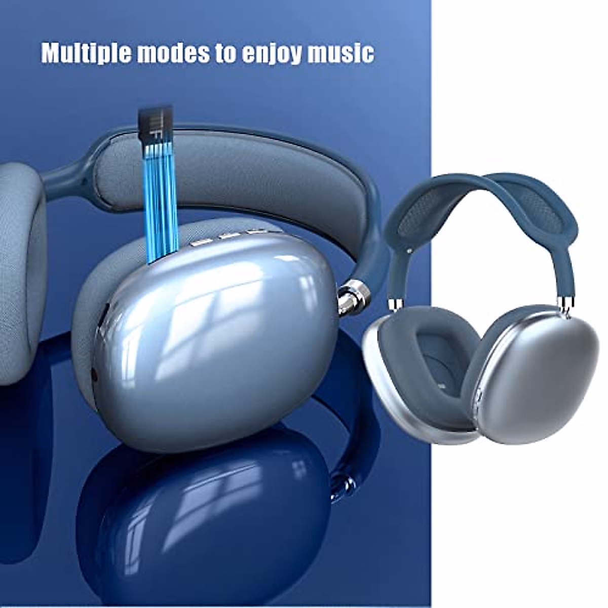 LOERSS P9 Wireless Bluetooth Headset with Microphone, Noise Cancelling Headphones, Stereo Sound Headphones, Sports Headphones for Games