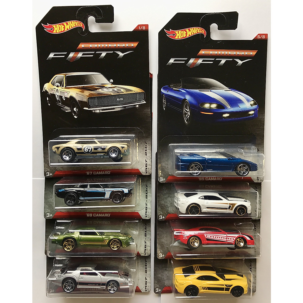 Hot Wheels Camaro Fifty 1967-2017 Exclusive 8 Car Set
