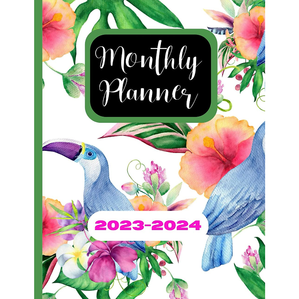 Floral Monthly Planner: 2023-2024 Two Year Calendar Schedule Organizer, January 2023 to December 2024 (24 Months) Large