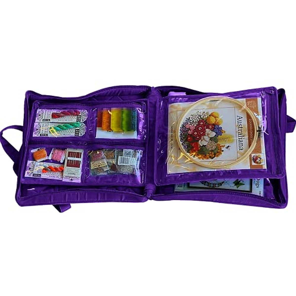 Yazzii Supreme Craft Organizer - Portable Storage & Tote Bag - Multipurpose Storage Organizer for Quilting, Patchwork, Embroidery, Needlework, Papercraft & Beading