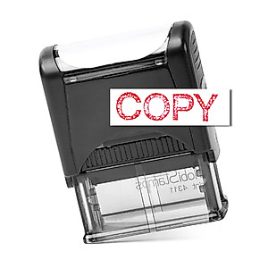 Self Inking Rubber Stamp, Refillable Red Ink Preinstalled - (9/16" x 1-1/2") (Confidential)
