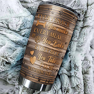 Personalized Dog Photo Tumbler Customized Name & Photos Insulated Cute Travel Cups Stainless Steel Gift for Mom Pet Dogs Lovers Birthday