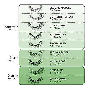 Velour Plant Fibre Lashes - A New Leaf - Hemp-Derived False Eyelashes - Lightweight, Reusable, Handmade - Wear up to 25 Times - Natural Fake Lashes - 100% Vegan, Soft and Comfortable, All Eye Shapes