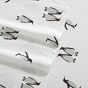 Eddie Bauer - Queen Sheets, Cotton Flannel Bedding Set, Brushed For Extra Softness, Cozy Home Decor (Rookeries, Queen)