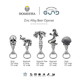 Homestia Skull Beer Bottle Opener Bartender Bottle Opener Vintage Dad Gift Birthday Gift for Beer Lovers, Luxury Camping Gifts RV Gifts Cool Kitchen Gadgets