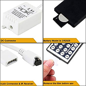 SUPERNIGHT RGB LED Light Strip Remote Controller, 44 Keys IR Remote Controller Replacement for SMD 5050 3528 2835 RGB LED Strip Lights