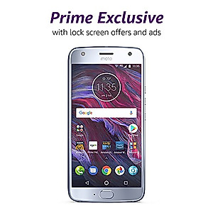 Moto X (4th Generation) - with hands-free Amazon Alexa – 32 GB - Unlocked – Sterling Blue - Prime Exclusive - with Lockscreen Offers & Ads