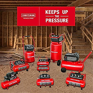 Craftsman Air Compressor, 2 Gallon Max 125 PSI Pressure 1/3 HP 0.5 CFM@90psi Portable Oil Free Maintenance Free, CMXECXA0200243