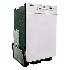 SPT SD-9254W 18″ Wide Built-In Dishwasher w/Heated Drying, ENERGY STAR, 6 Wash Programs, 8 Place Settings and Stainless Steel Tub – White