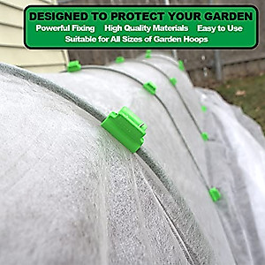 Greenhouse Clamps for 1/2-1/4 inch Greenhouse Hoops, Garden Support Frame,Grow Tunnel,Plant Support Garden Stakes.for Fixing Plant Cover ,Greenhouse Plastic Sheeting,Film Row Cover,Garden net.(30pcs)