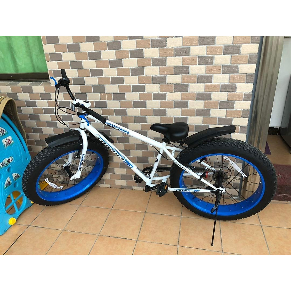 WIROJ BlueSunshine Fat Tire Bike Fenders, 26 inch Snow Bicycle Bike Front Rear Mudguard Cycling Bike Fender for Mountain Bike