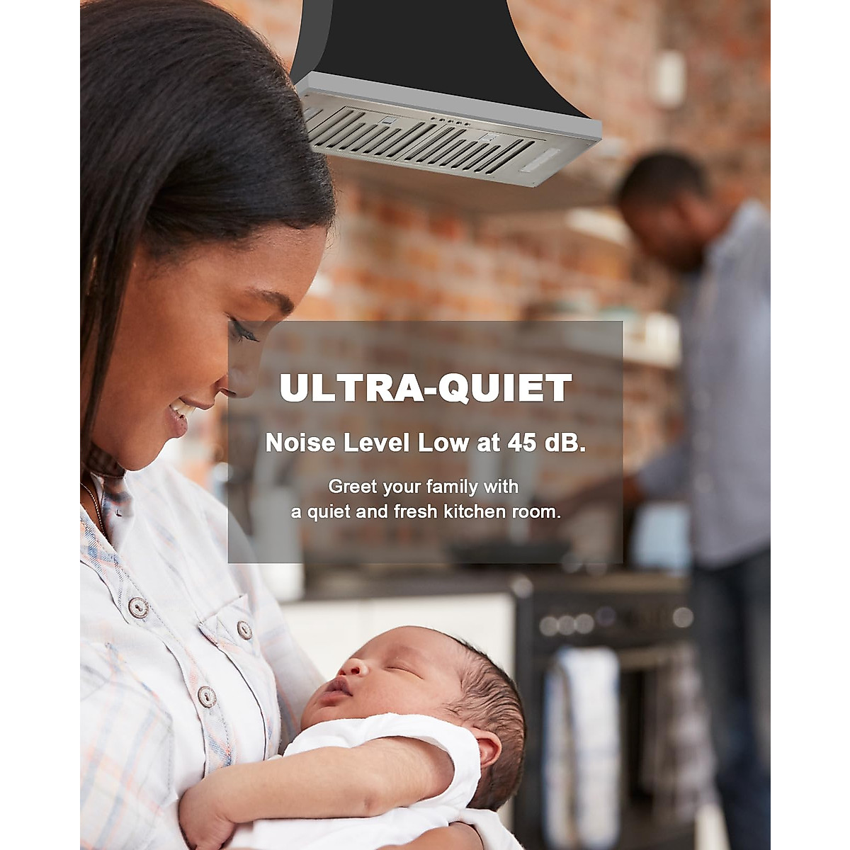 Akicon 30 Inch Range Hood Insert, Ultra Quiet Stainless Steel Ducted Insert/Built-in Kitchen Vent Hood with Powerful Suction, LED Lights and Dishwasher Safe Filters, 3-Speeds 600 CFM