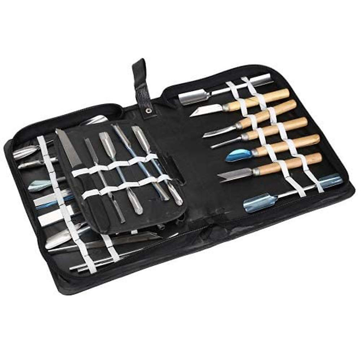 eoocvt Culinary Carving Tool Set Fruit Vegetable Food Garnishing Cutting Slicing Peeling Culinary Garnish Tools Kit (46 pcs)